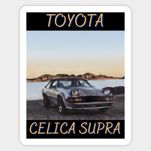 Celica Supra Cartoon - Design - Toyota - Sticker | TeePublic